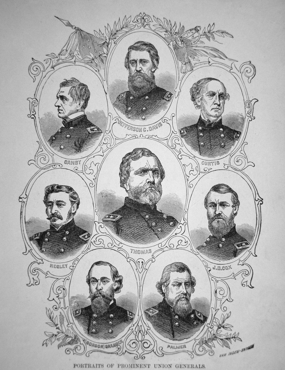 Eight prominent American Civil War Generals