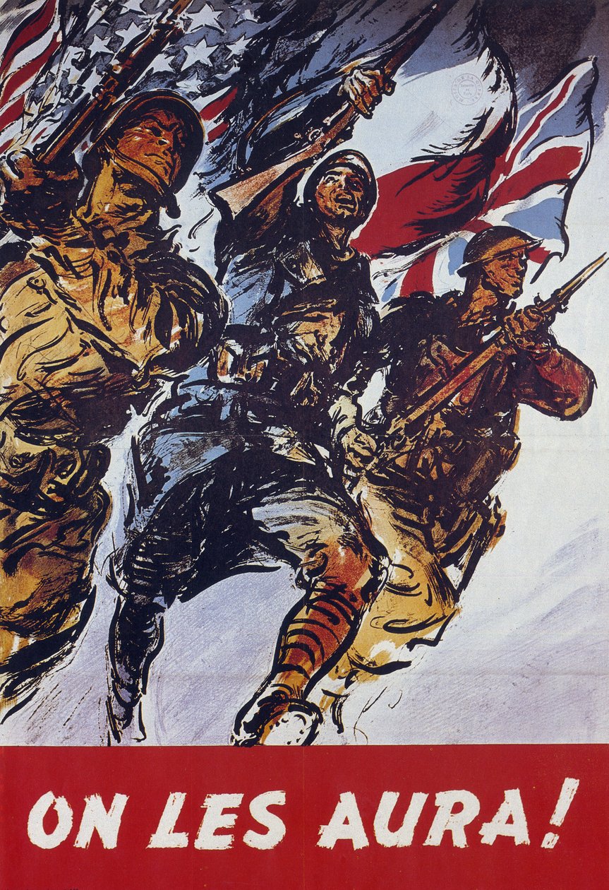 We'll get them! 1944 American propaganda poster broadcast after the ...