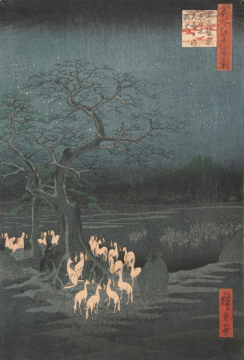 Hiroshige Utagawa Hiroshige New Years Eve Foxfires At The Changing