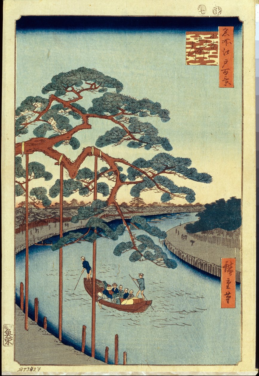 One Hundred Famous Views of Edo: Five Pines and the Onagi Canal