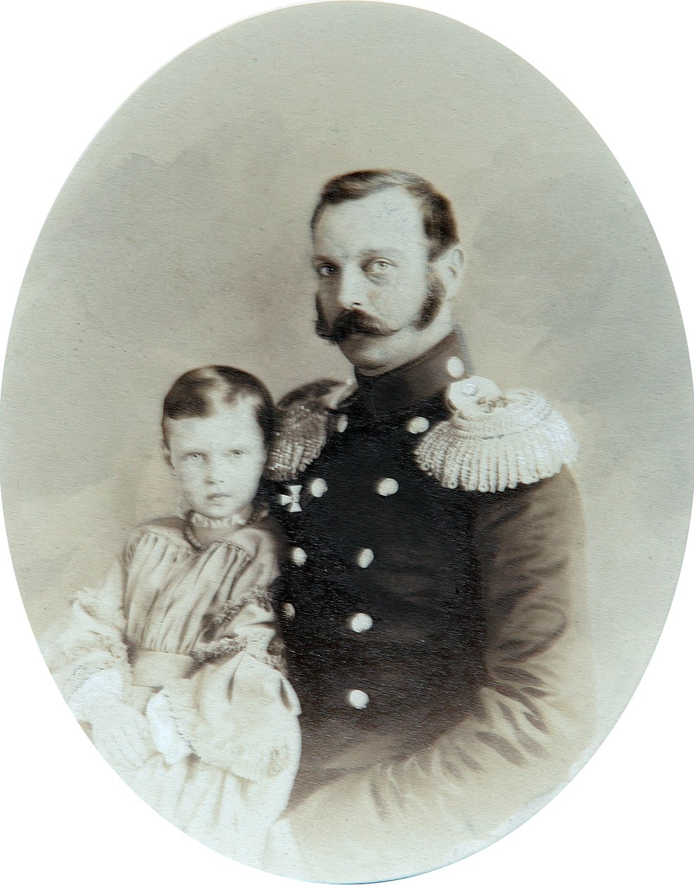 Tsar Alexander II and His Daughter Grand Duchess Maria Alexandrovna ...