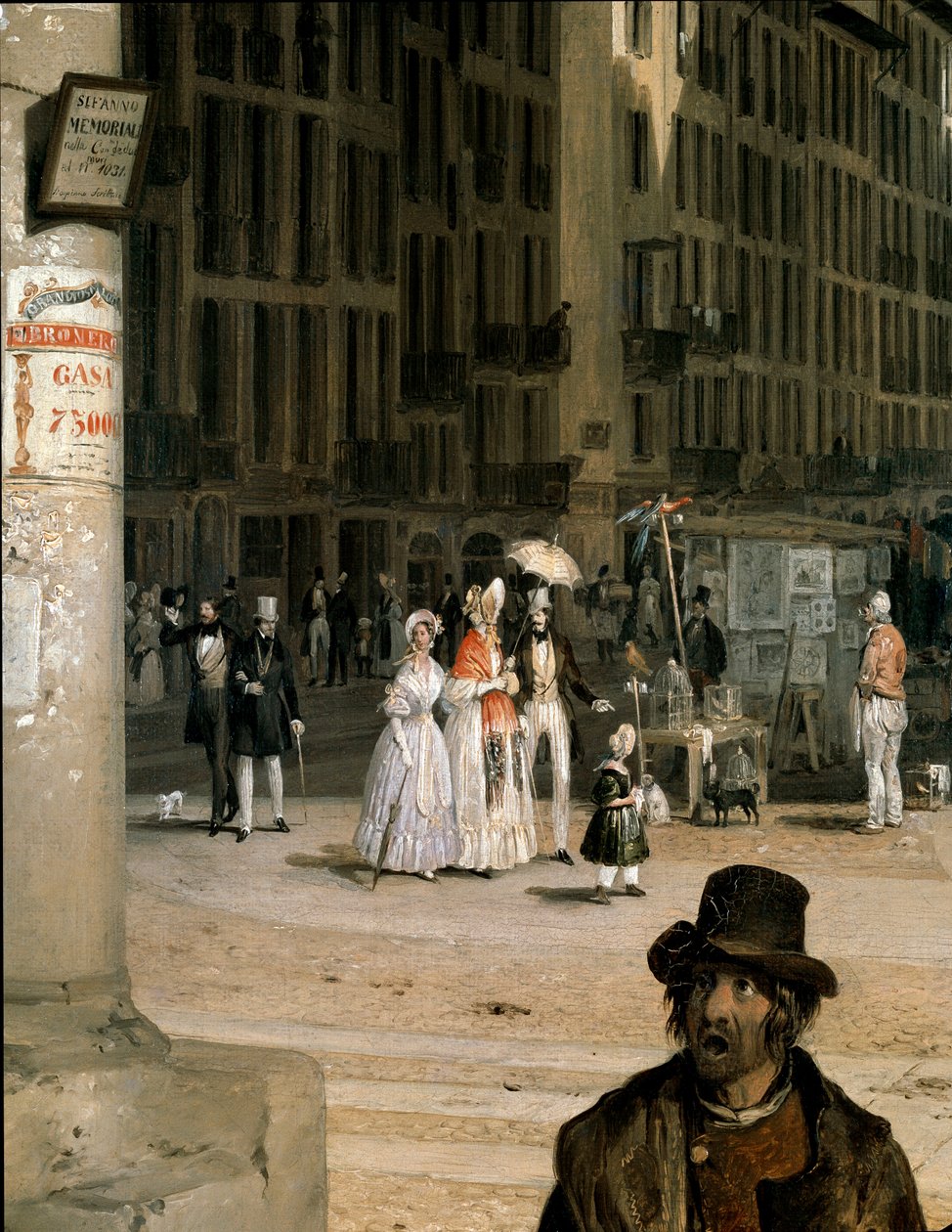 Piazza del Duomo with a Corner of the Coperto dei Figini (Detail)