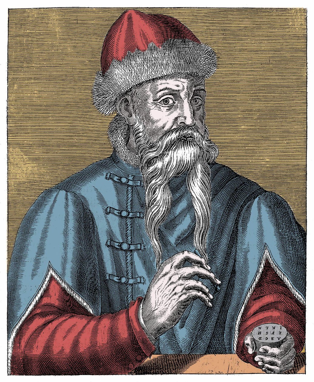 Johannes Gutenberg Works Gutenberg: Gutenberg Bible, Initial B. Art