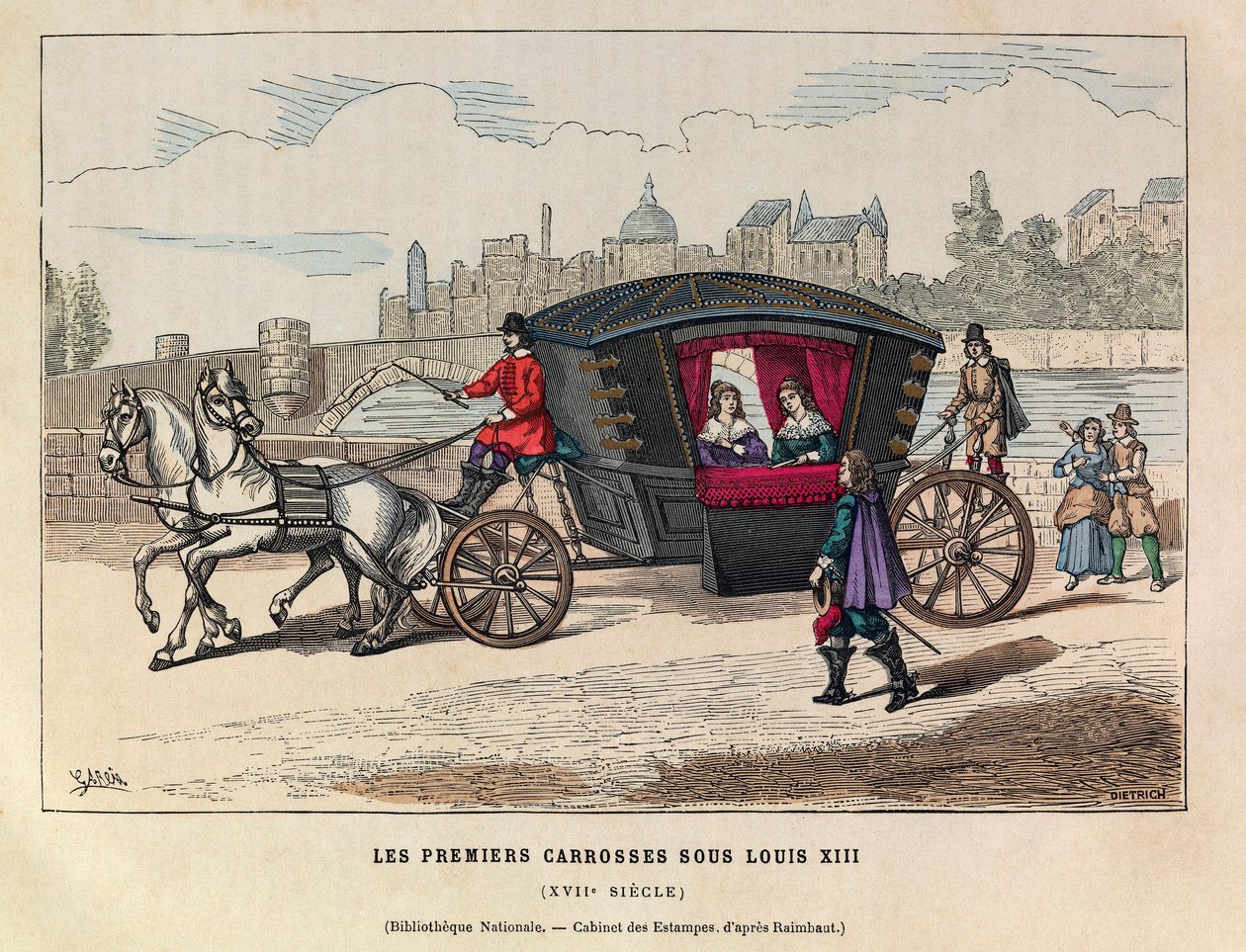 The First Carriages Under the Reign of King Louis XIII in the 17th Century