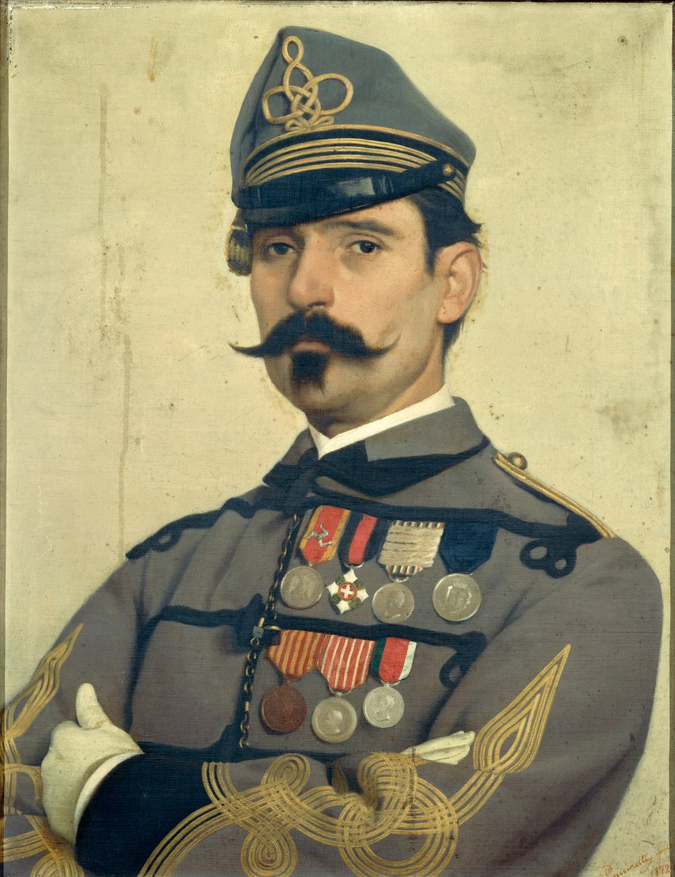 Portrait of Giovanni Maria Damiani Wearing Garibaldi's Army Uniform