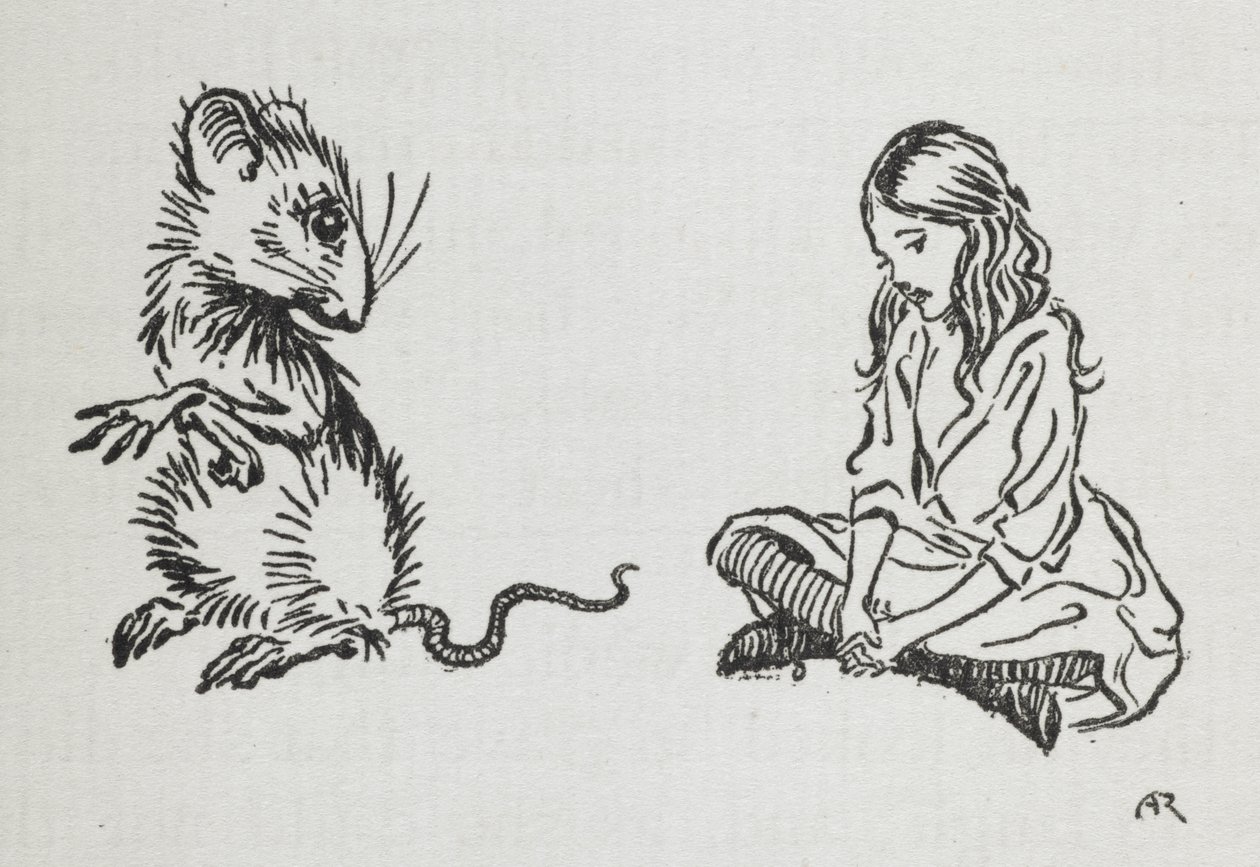 Alice and the Mouse by Arthur Rackham: Buy fine art print