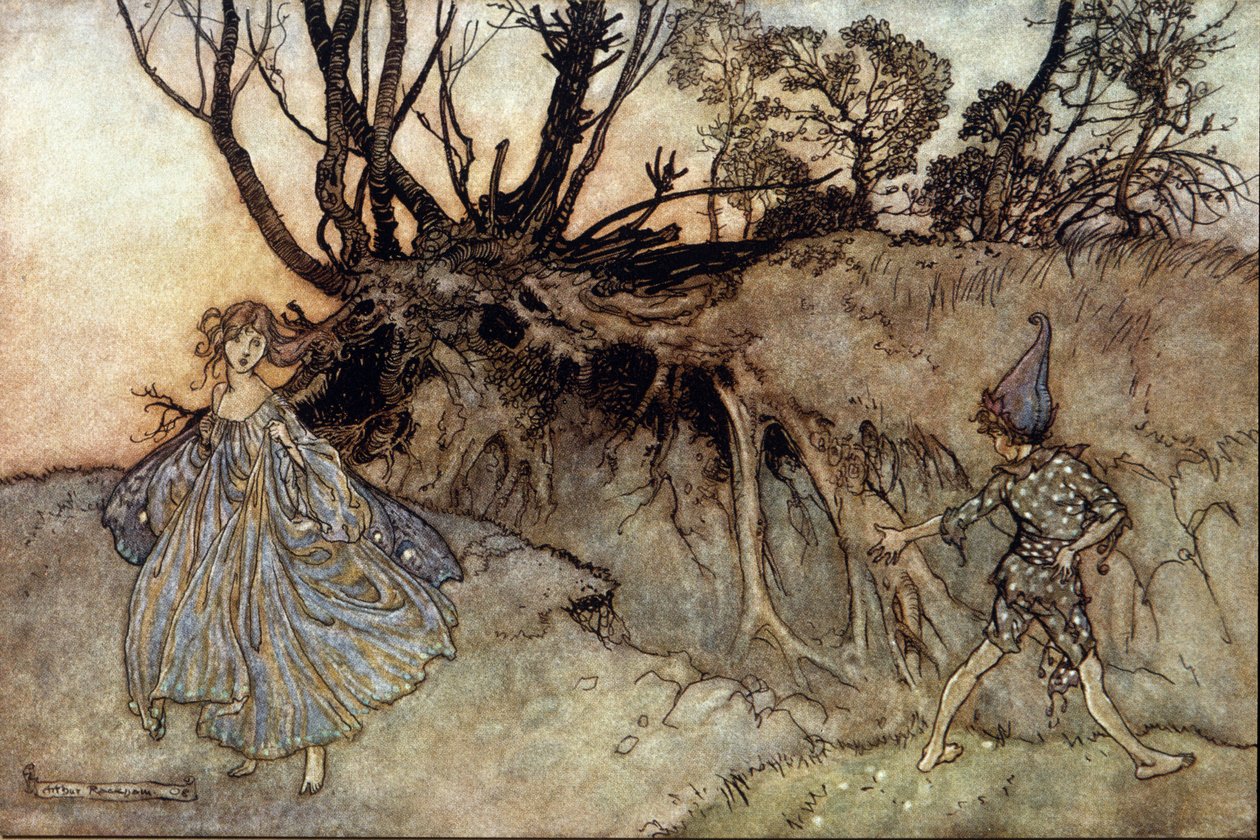 Illustration by Arthur Rackham for The Dream of a Summer Night by ...