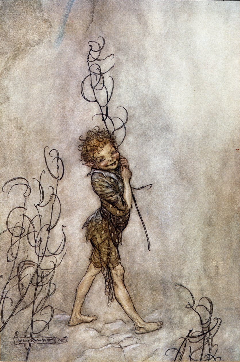 Puck character of the play. Illustration for A Midsummer Night's Dream ...