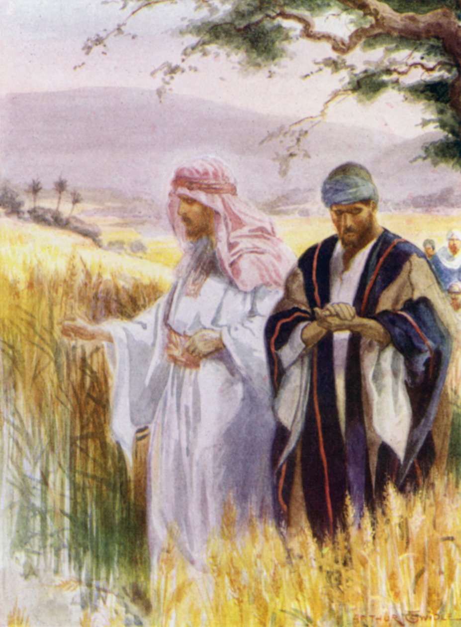Jesus and his disciples in the corn field by Arthur Twidle