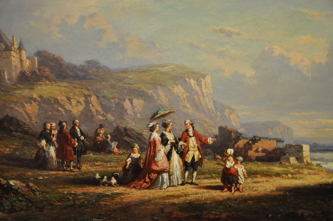 Walk on the Shore (detail) by Auguste Delacroix