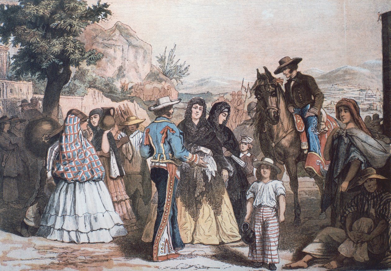 Traditional Mexican mid-nineteenth century costumes