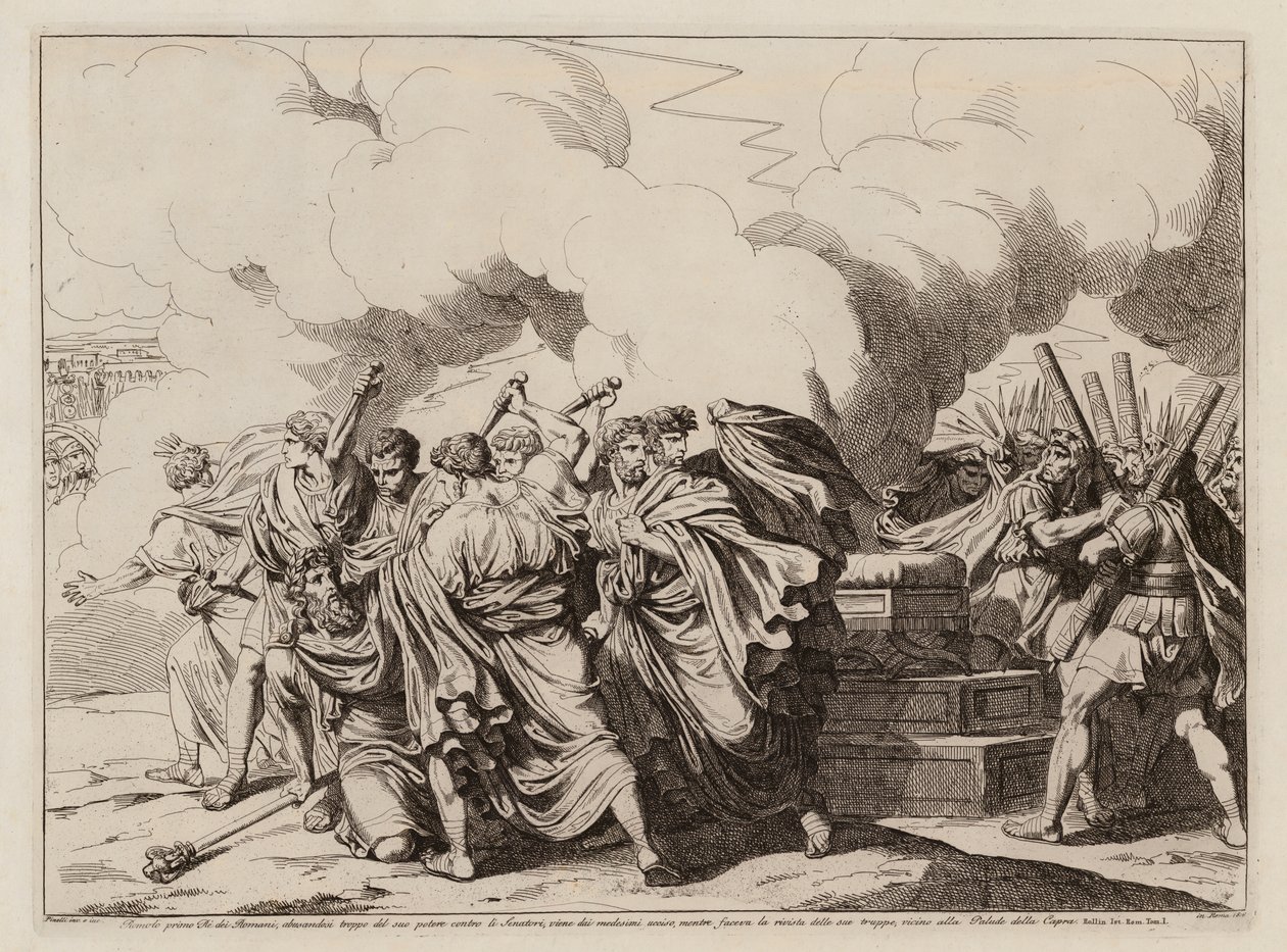 Death of Romulus by Bartolomeo Pinelli: Buy fine art print