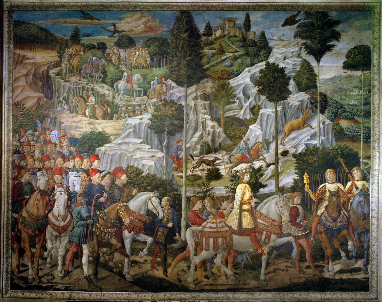 The Journey of the Magi. Cortege of the Magi of Jerusalem to Bethlehem ...