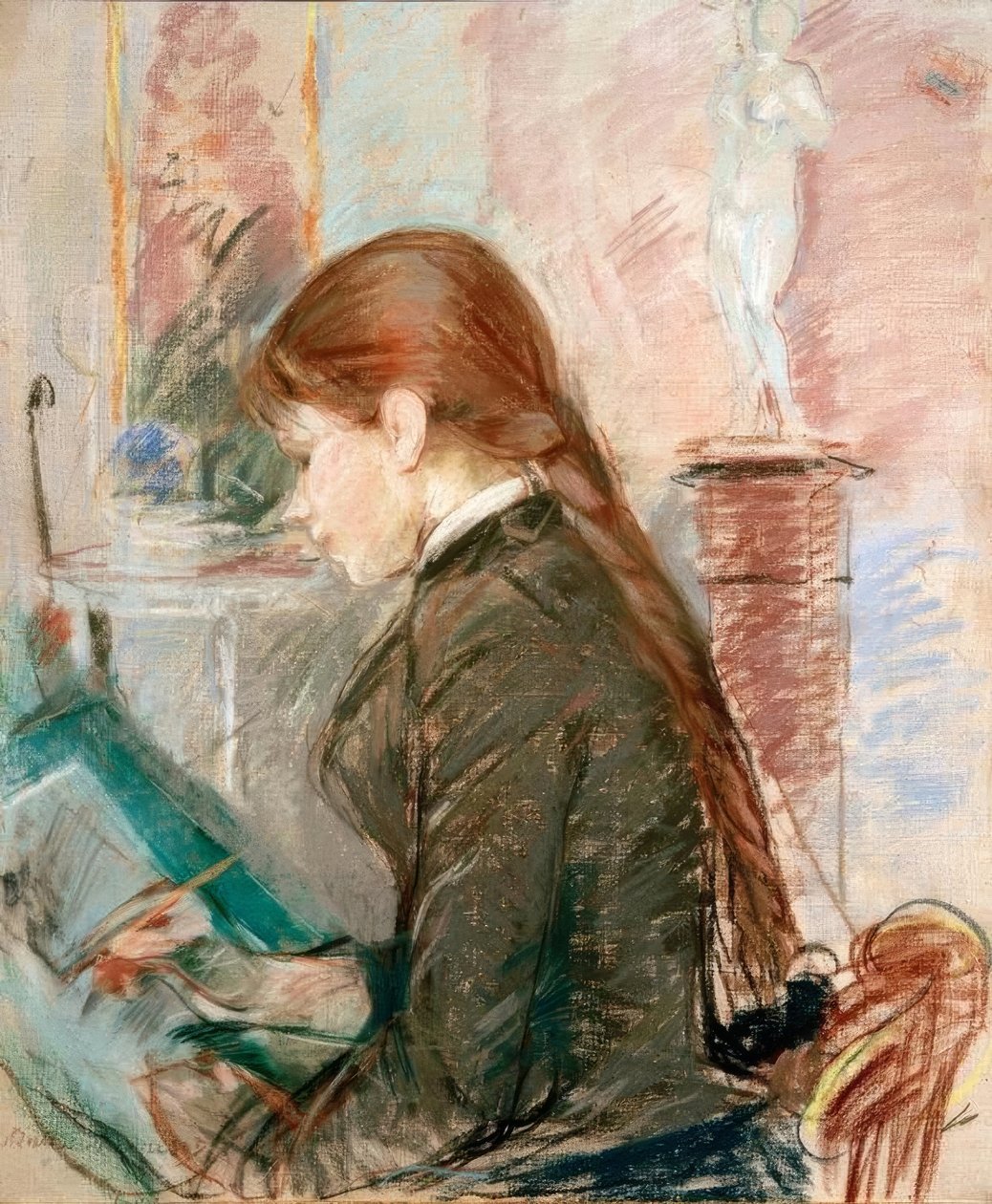 Paule Gobillard Drawing by Berthe Morisot: Fine art print