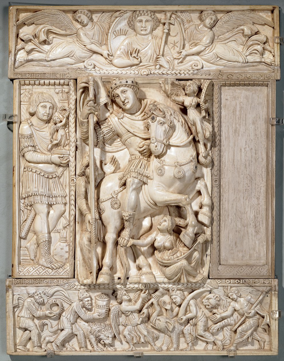 The Emperor Triumphant, known as the Barberini Ivory, 500-550 AD