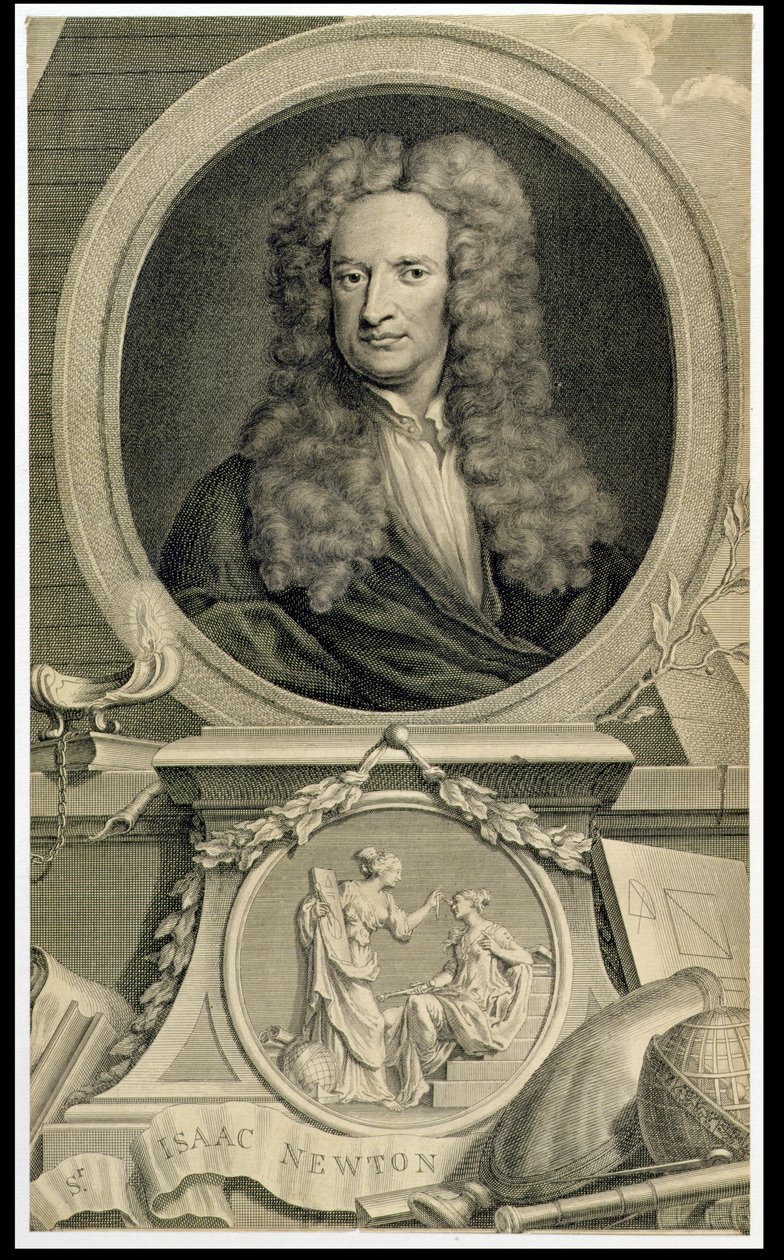 Sir Isaac Newton by Charles Robert Leslie: Fine art print