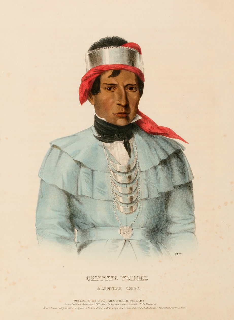 Chittee-Yoholo, a Seminole Chief, from History of the Indian Tribes of ...