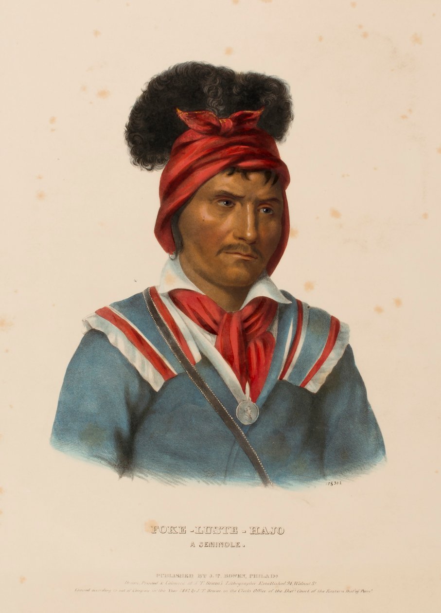 Foke-Luste-Hajo, a Seminole, from History of the Indian Tribes of North ...