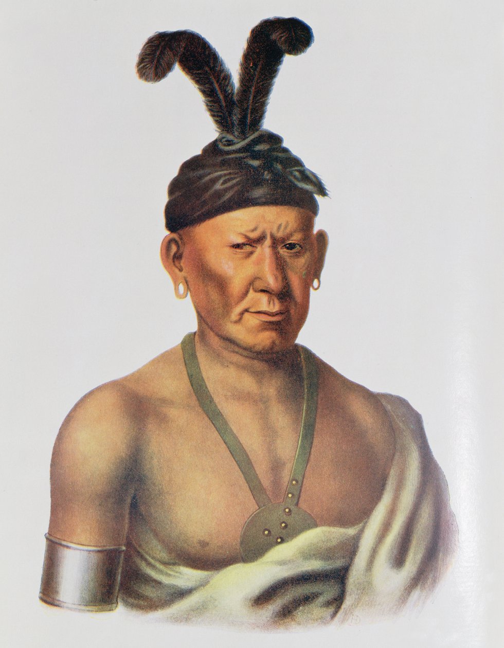 Wakechai or 'Crouching Eagle', a Sauk Chief, illustration from 'The ...