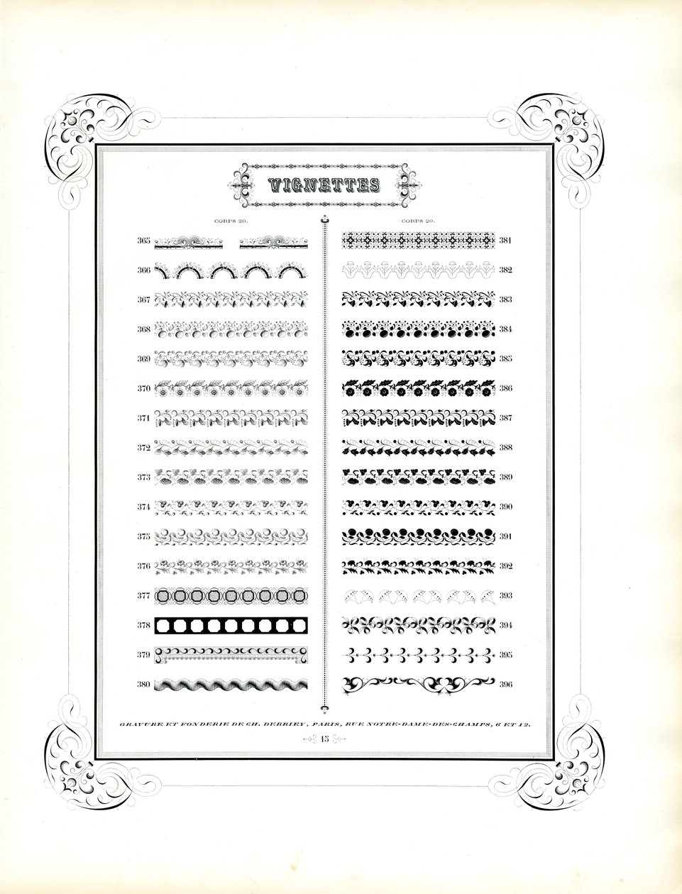 Collection of Floral and Geometric Ornamental Bands