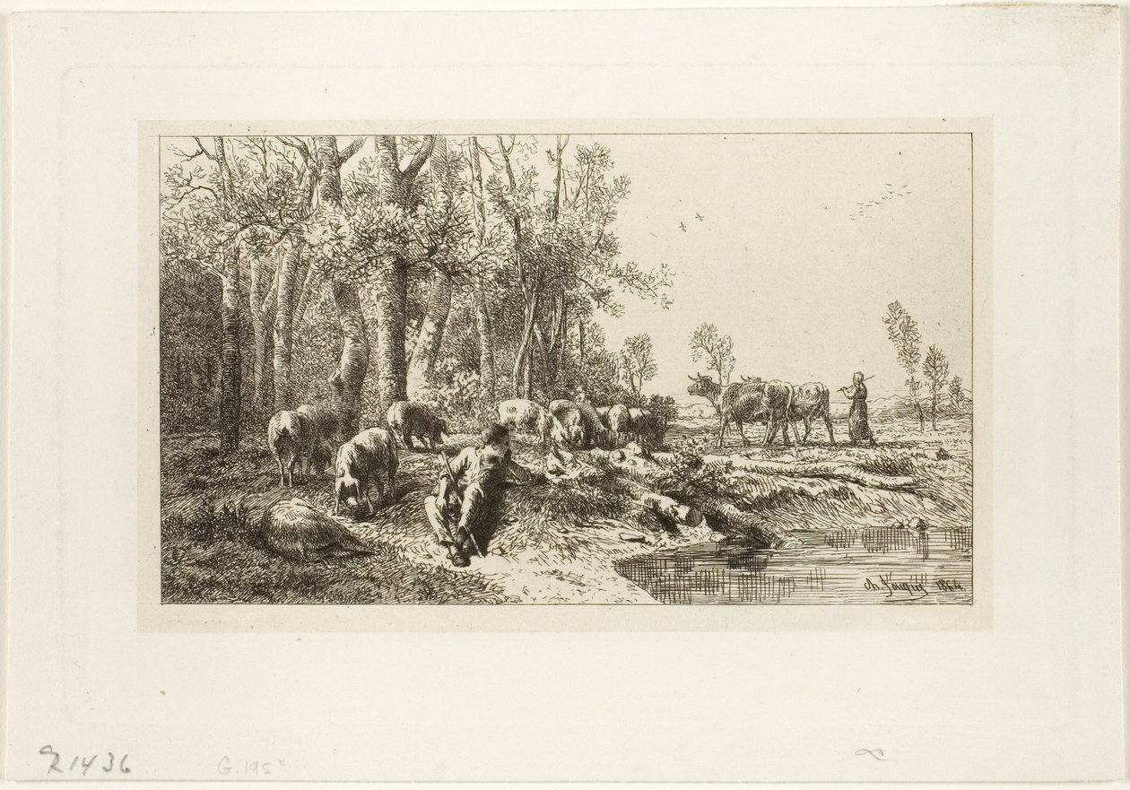 Winter by Charles Emile Jacque: Buy fine art print