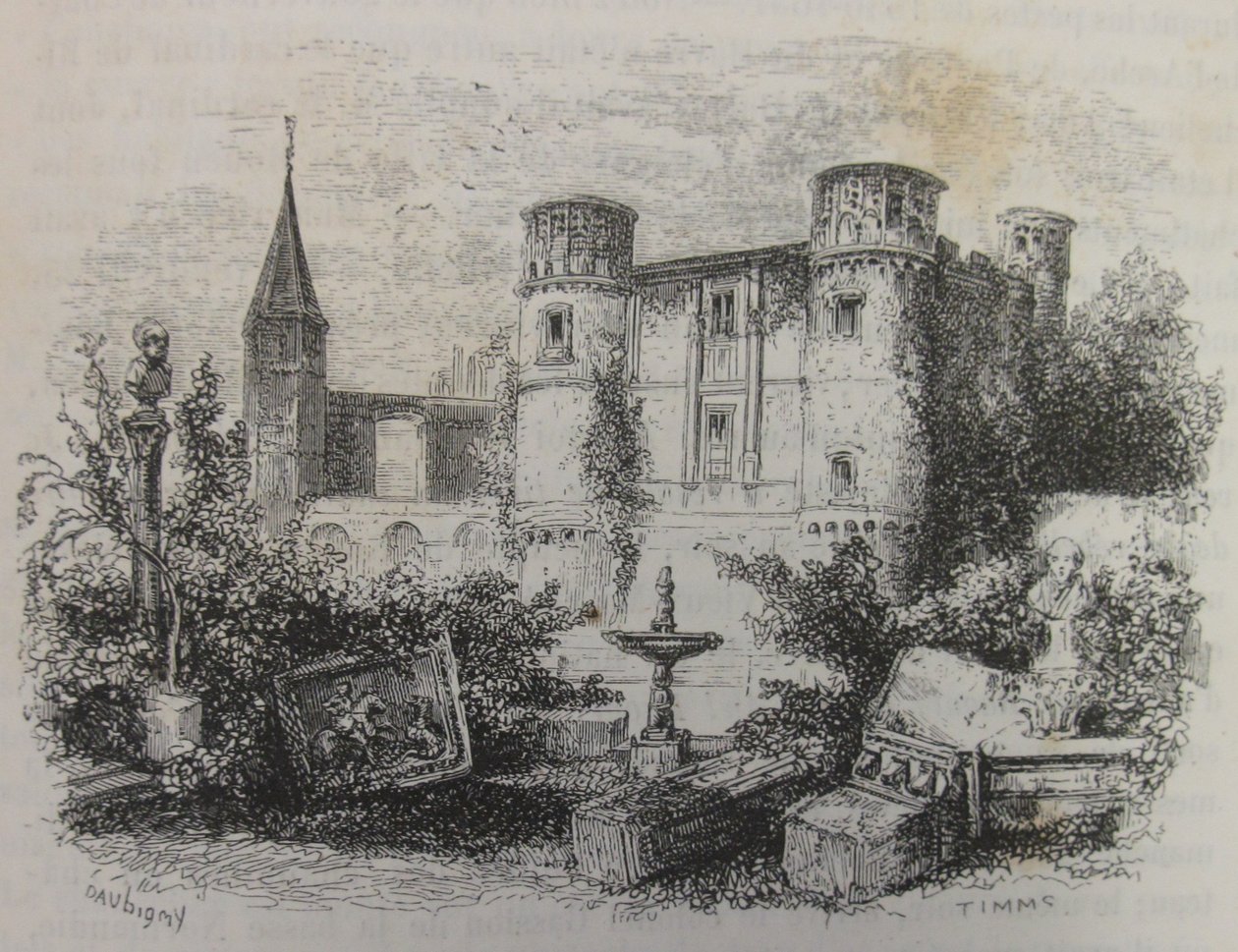 Ruins of Gaillon Castle by Charles Francois Daubigny