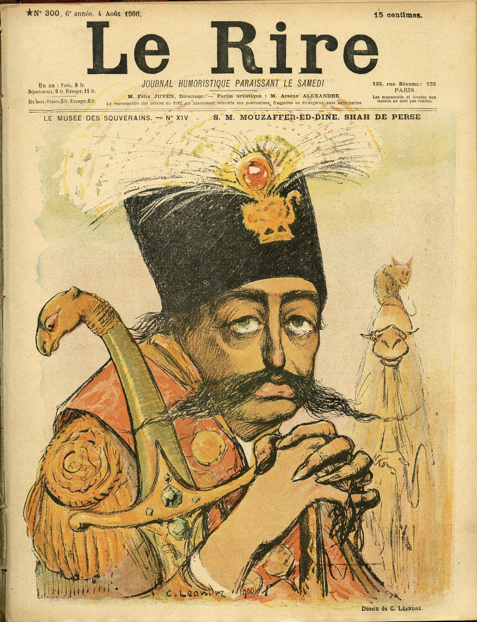 Illustration of Charles Leandre for the Cover of Le Rire