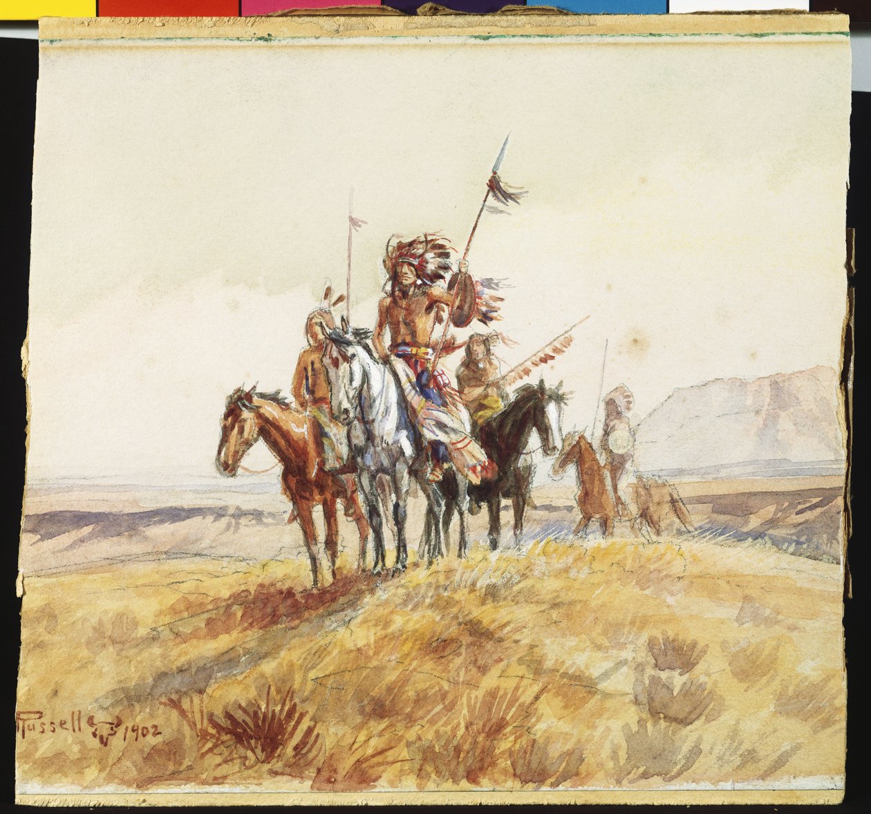 Indian War Party by Charles Marion Russell: Fine art print