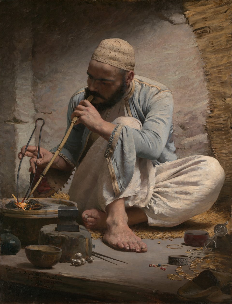 The Arab Jeweler by Charles Sprague Pearce: Fine art print
