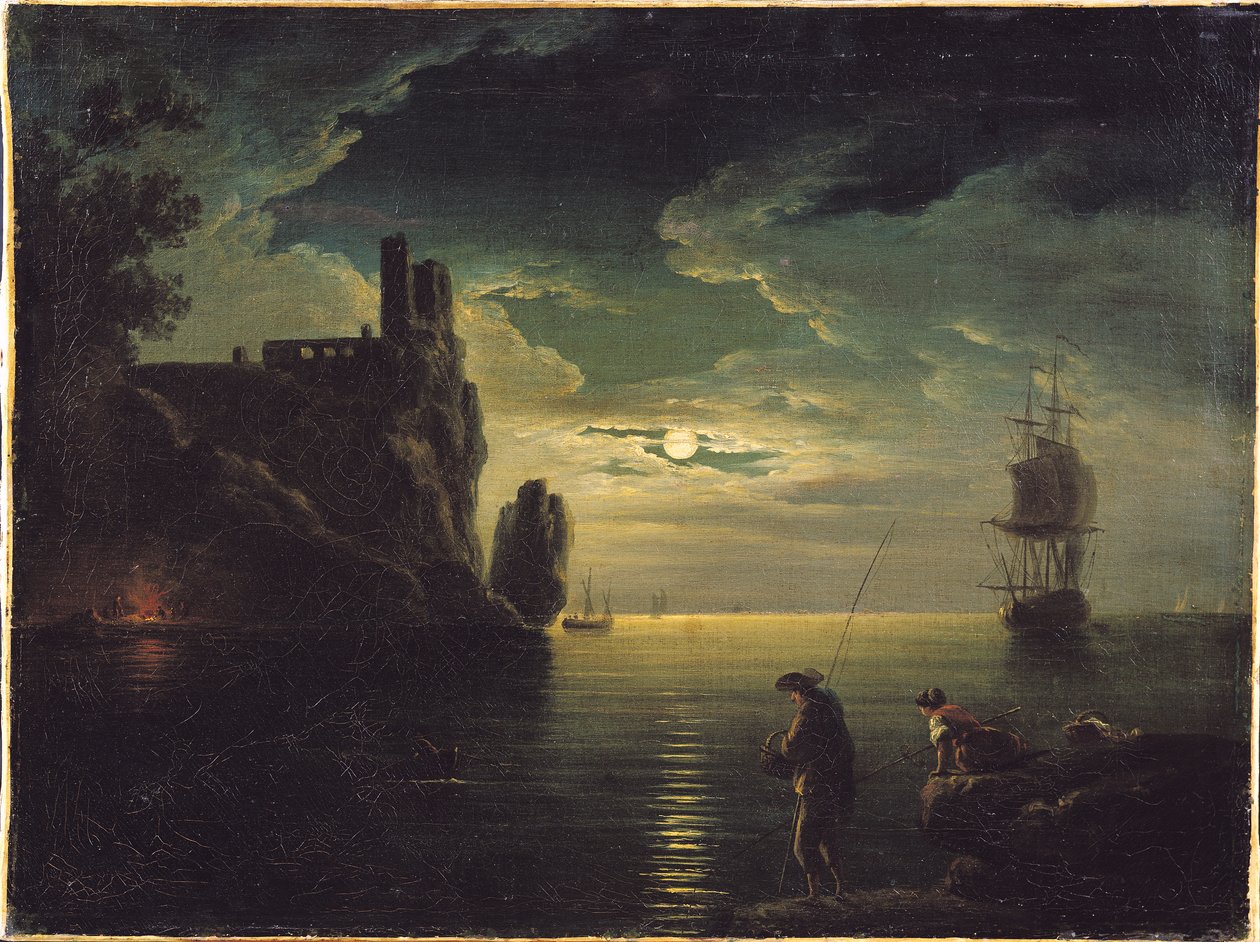 Evening Seascape by Claude Joseph Vernet: Fine art print