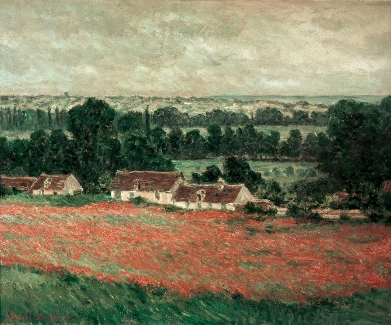 Field of Poppies, Giverny by Claude Monet: Fine art print