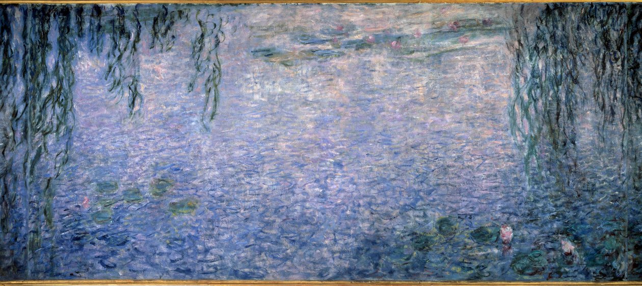 Nympheas, clear morning with willows (central part)