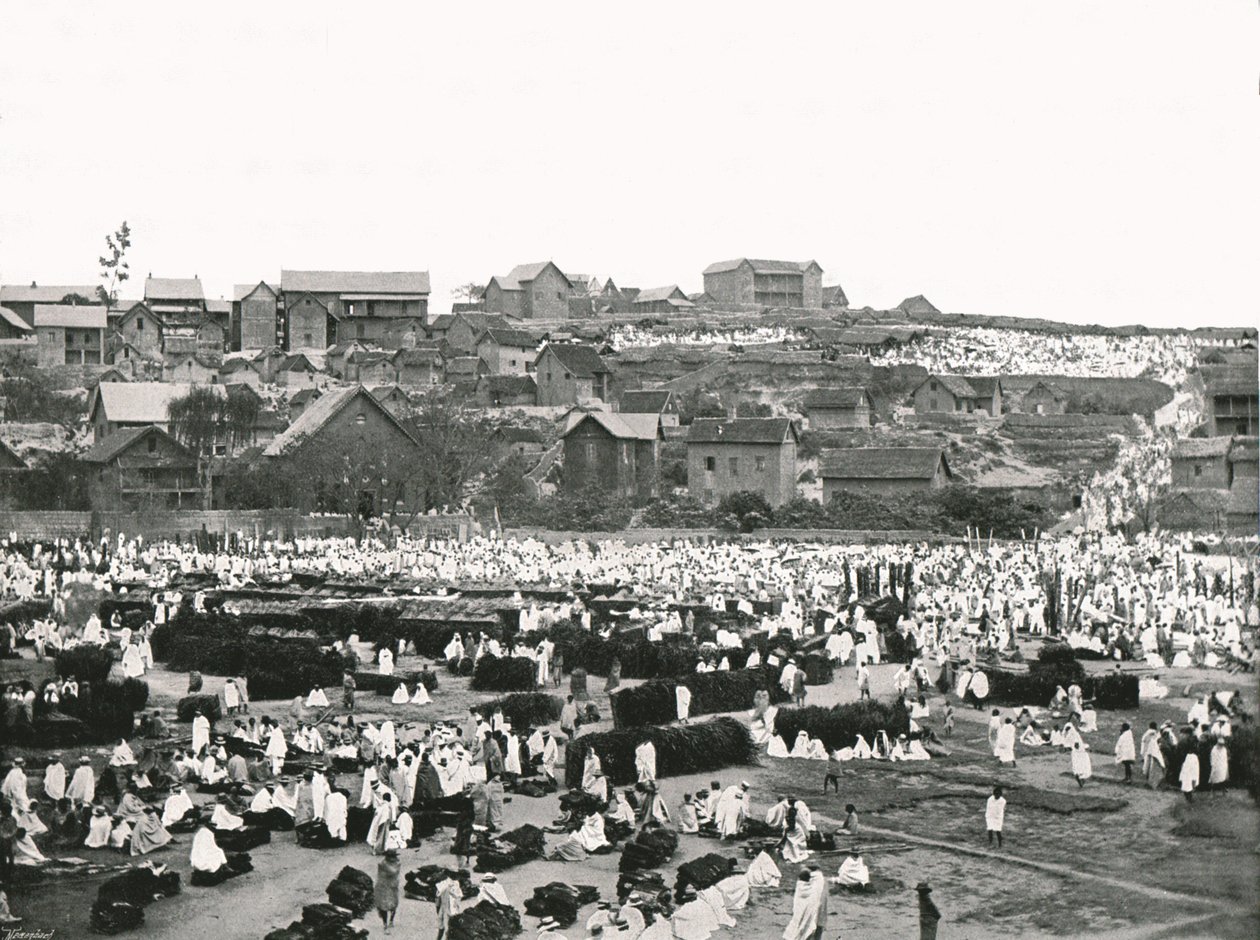 The Market Place, Antananarivo, Madagascar, 1895