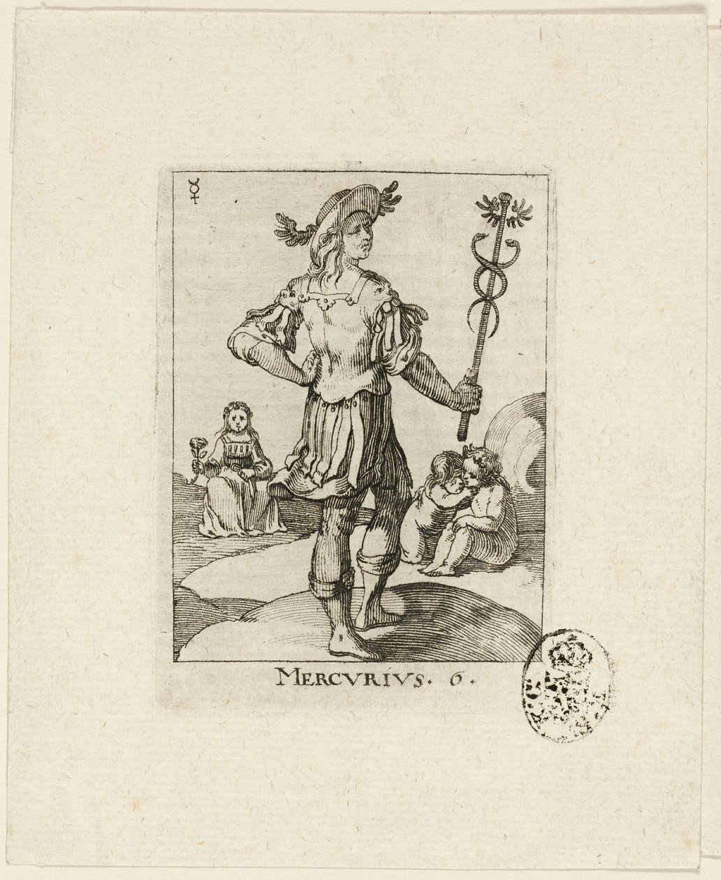 Mercurius, plate six from The Seven Planets by Conrad Meyer