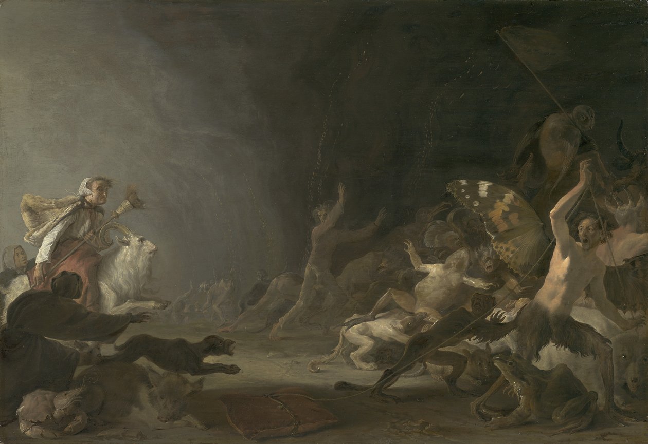 A Witches' Sabbath by Cornelis Saftleven: Fine art print