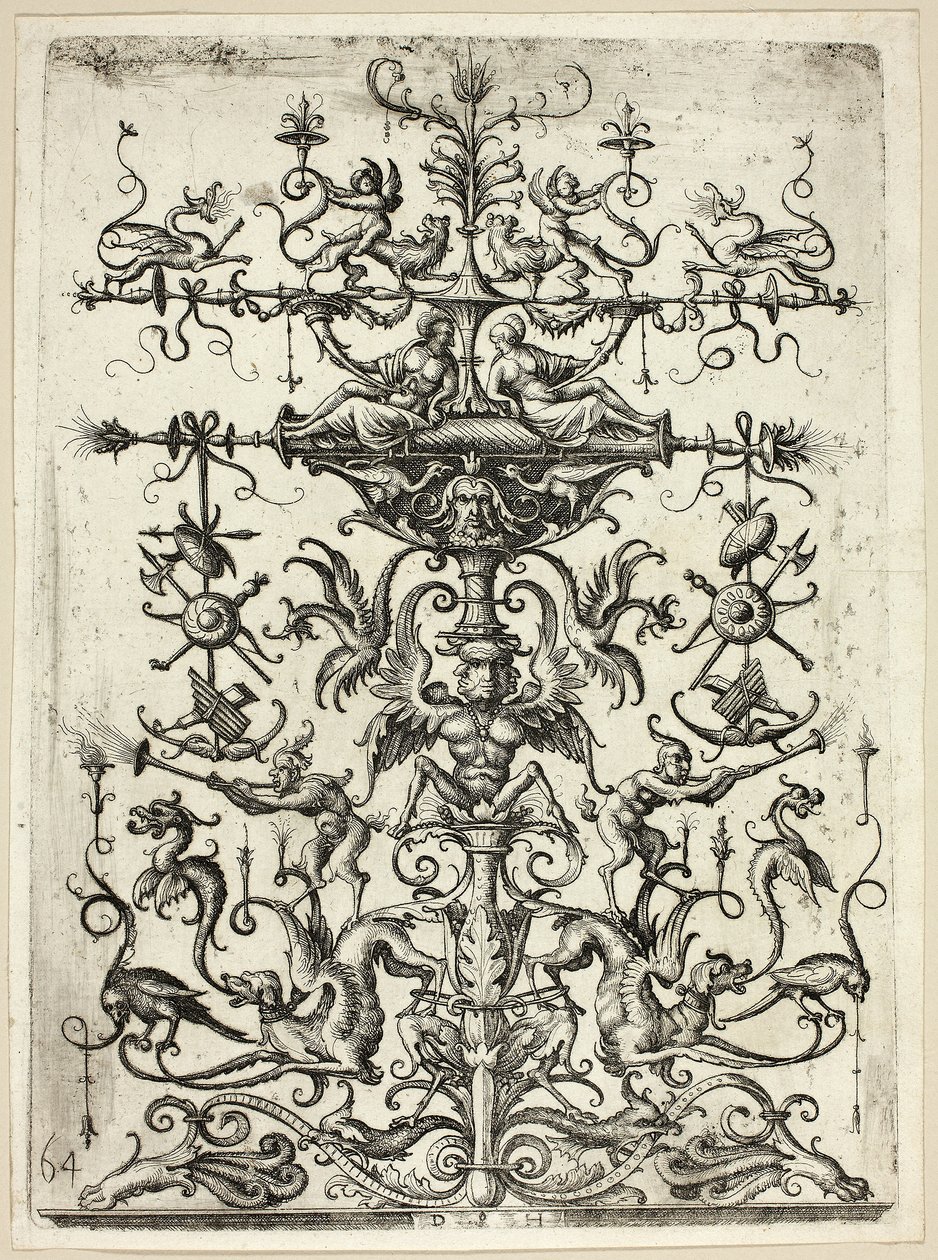 Ornament with Arabesques by Daniel Hopfer: Fine art print