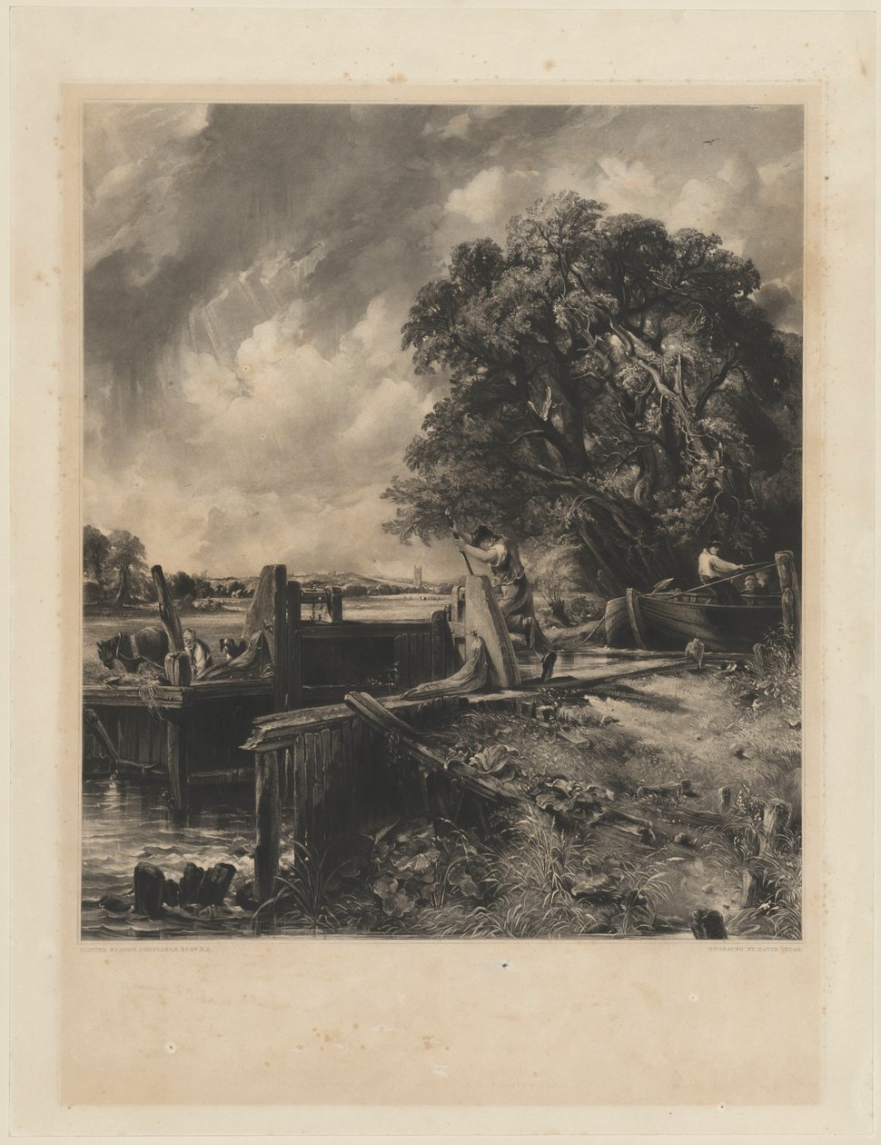 The Lock by David Lucas after John Constable: Fine art print