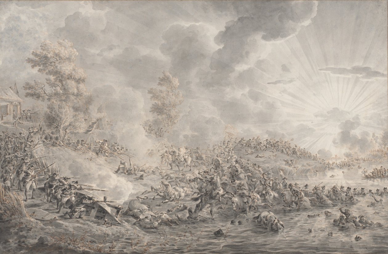 Battle by a River by Dirk Langendyk: Buy fine art print