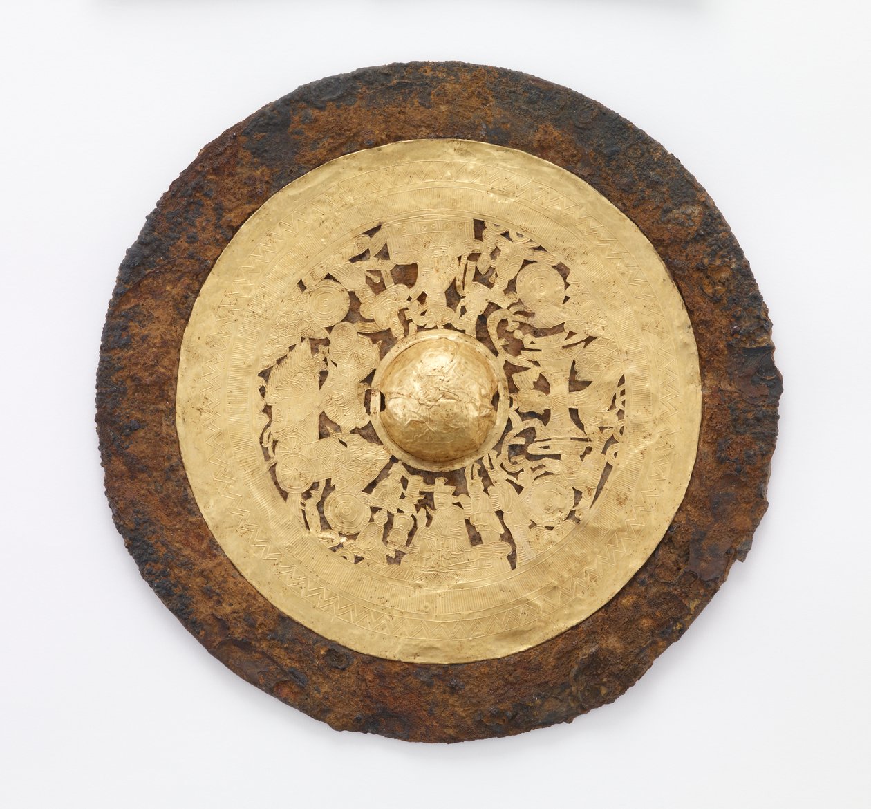 Mirror with Queen Mother of the West (Xiwangmu) and Duke Father of the ...