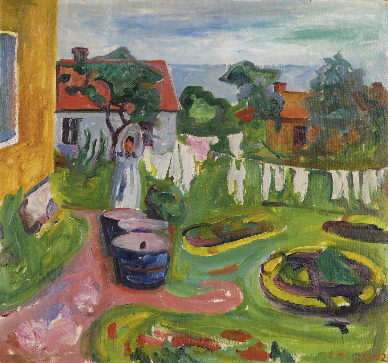 Clothes on a Line in Asgardstrand by Edvard Munch