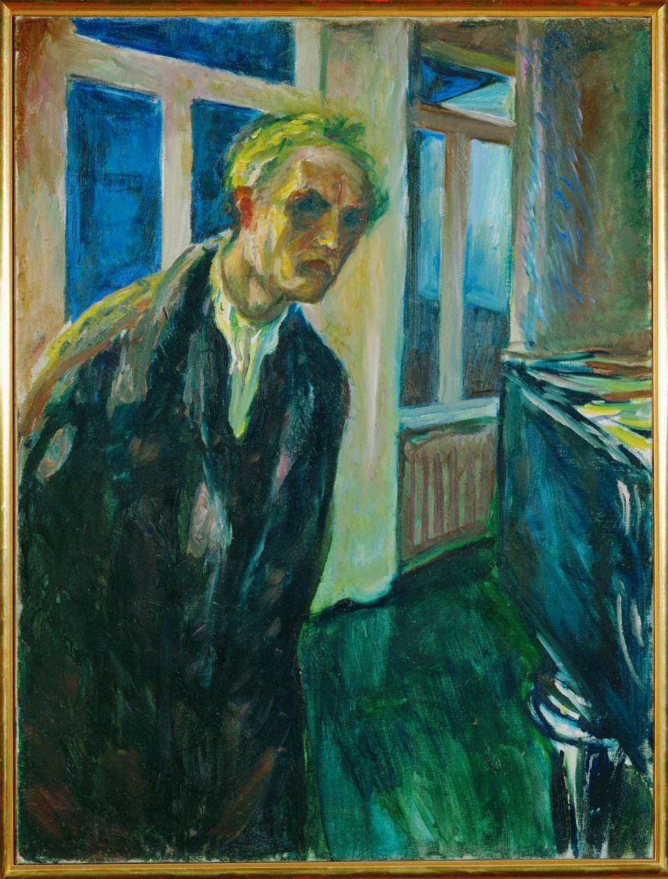 Self-Portrait. The Night by Edvard Munch: Fine art print