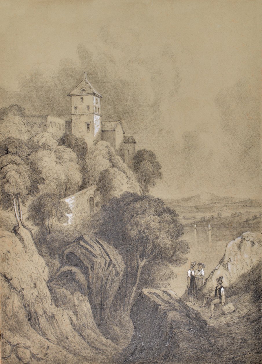 Waterscape with Cliff by Edward Pretty: Buy fine art print