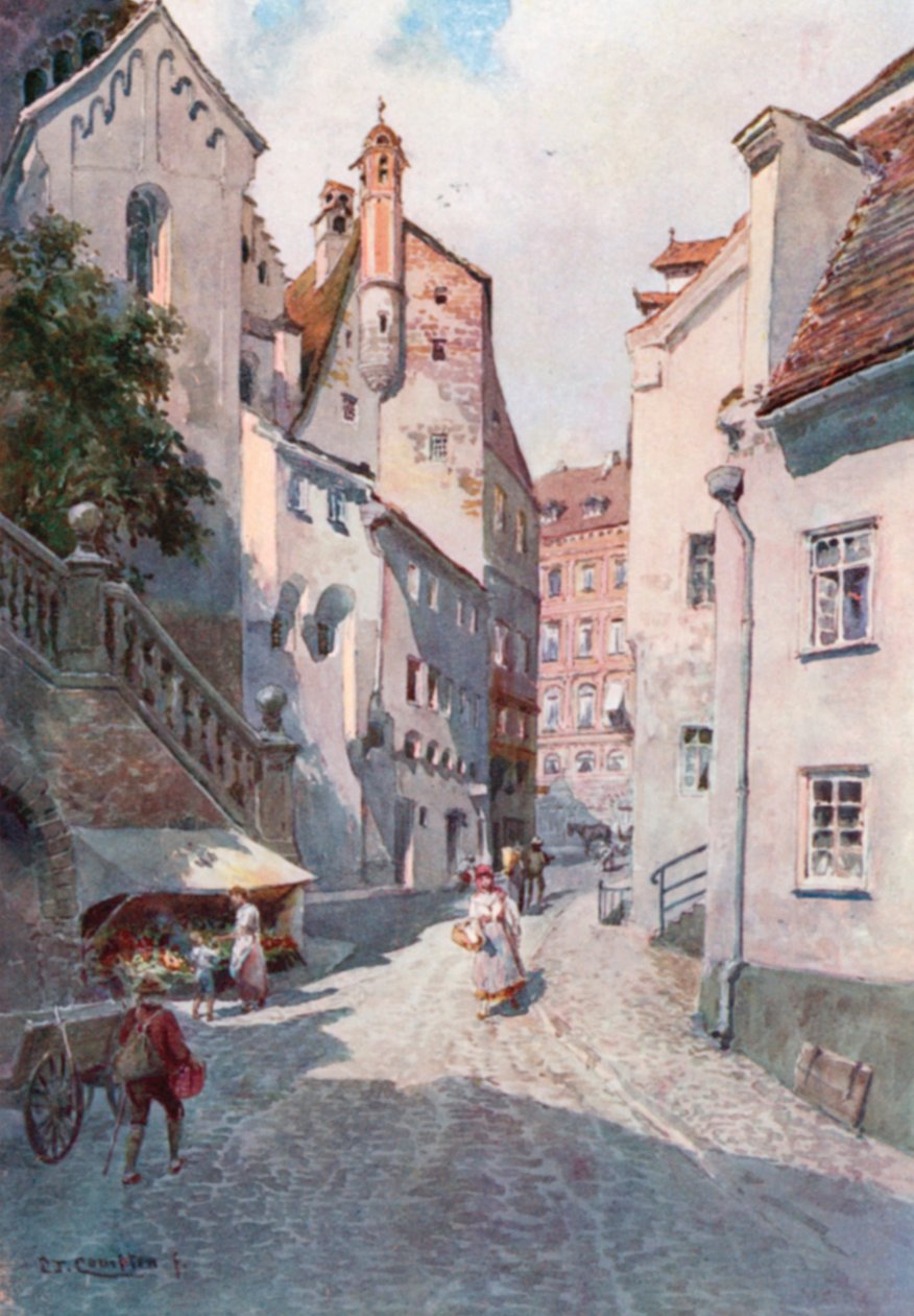 Side Street in Augsburg by Edward Theodore Compton