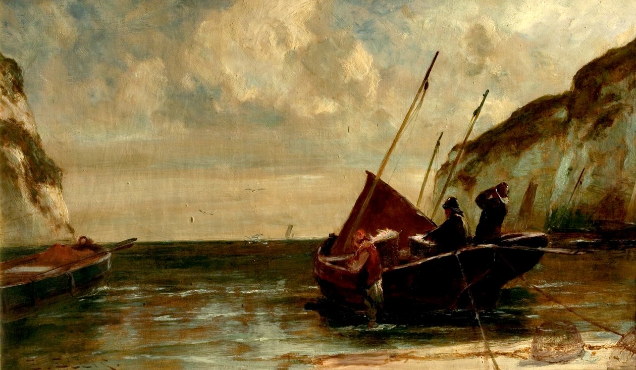 Unloading the Catch by Edwin Ellis: Premium art reproduction