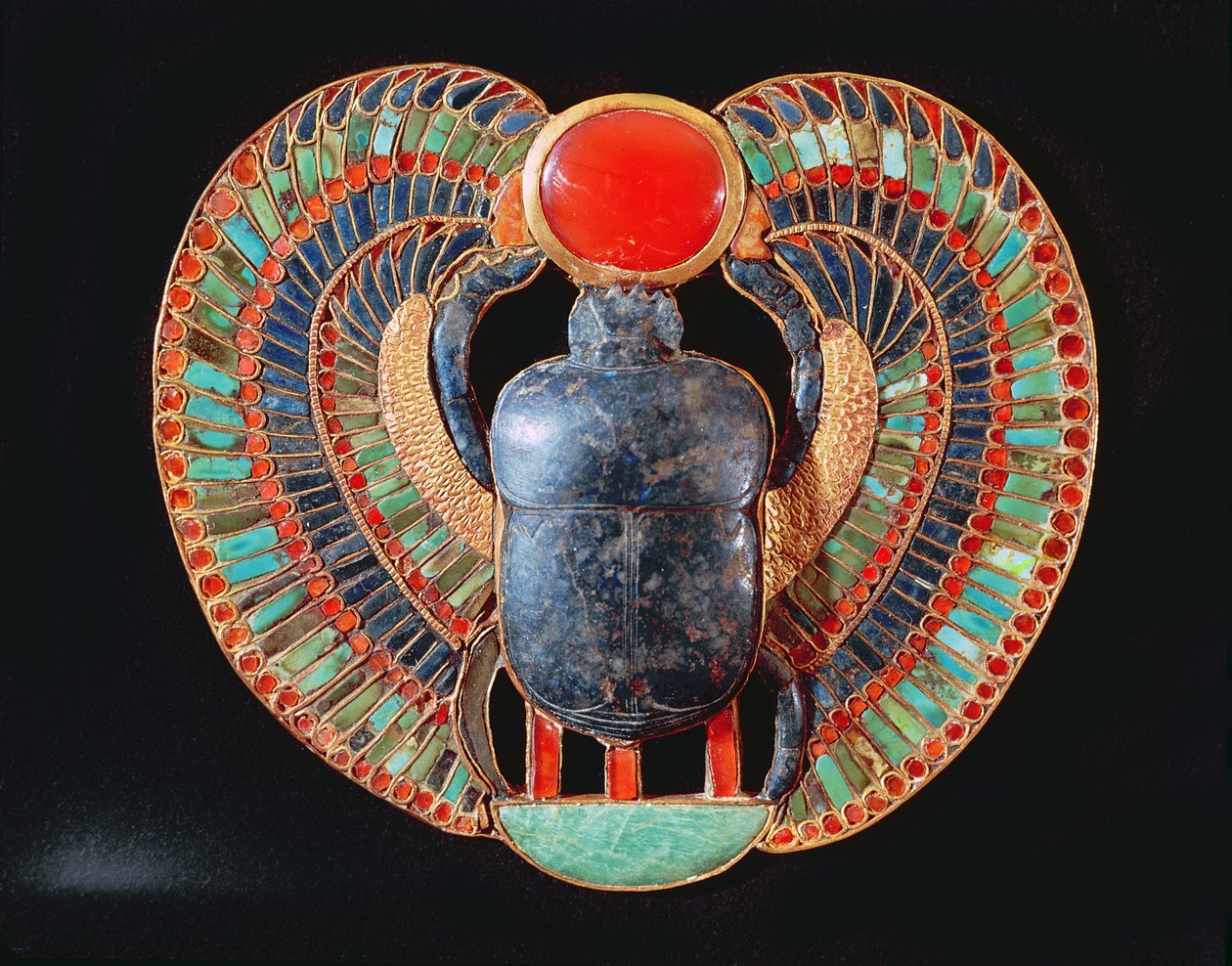 Scarab pectoral, from the tomb of Tutankhamun