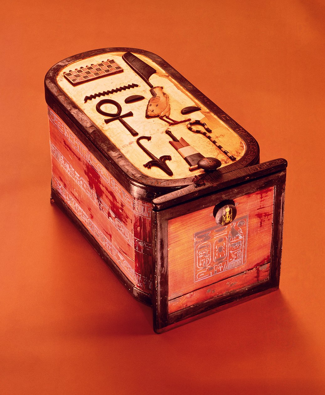 Cartouche-shaped box, from the Tomb of Tutankhamun, New Kingdom