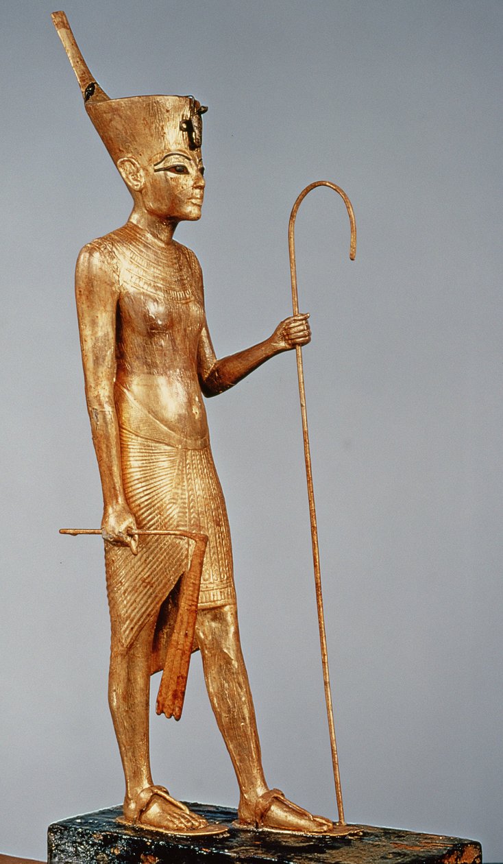Statuette of the king wearing the red crown of the north, from the tomb ...