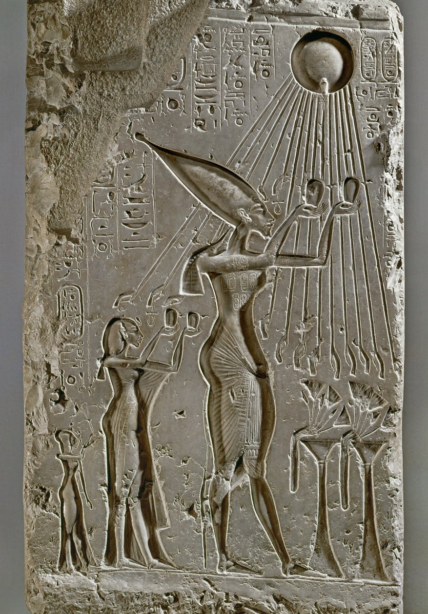 The Royal Family of Amenophis IV Akhnaton Offers a Sacrifice to Aton