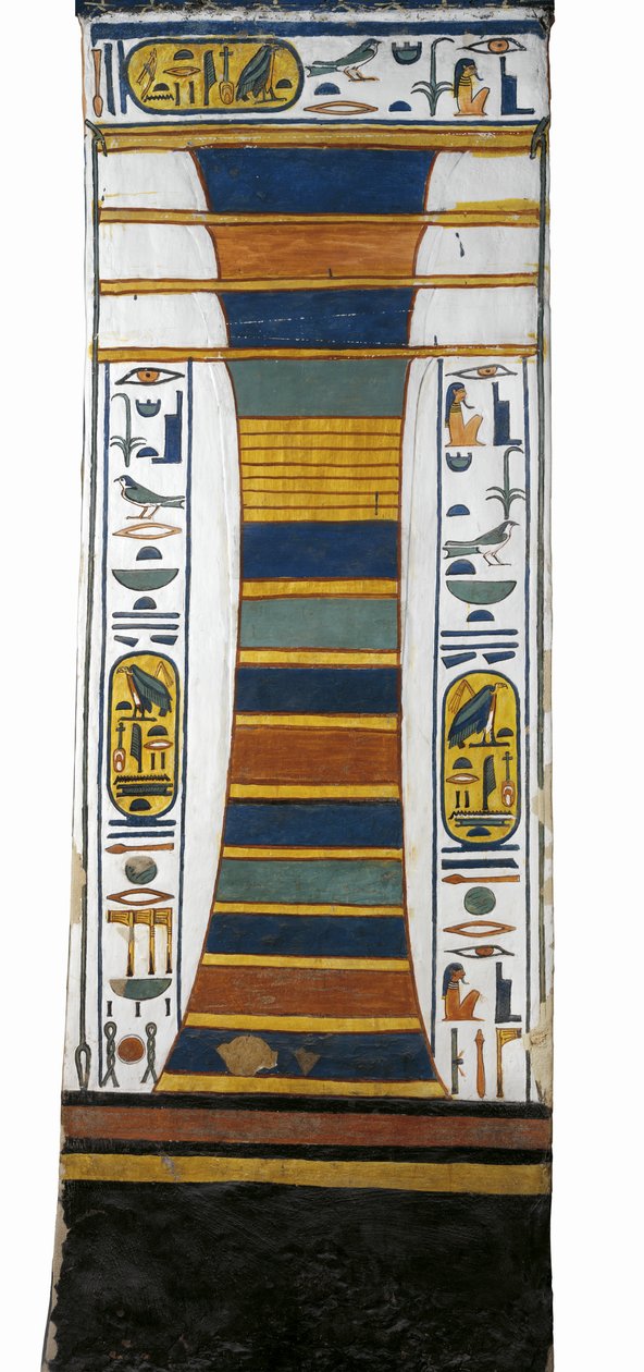 Djed pillar representing Osiris' backbone bearing resurrection bone ...