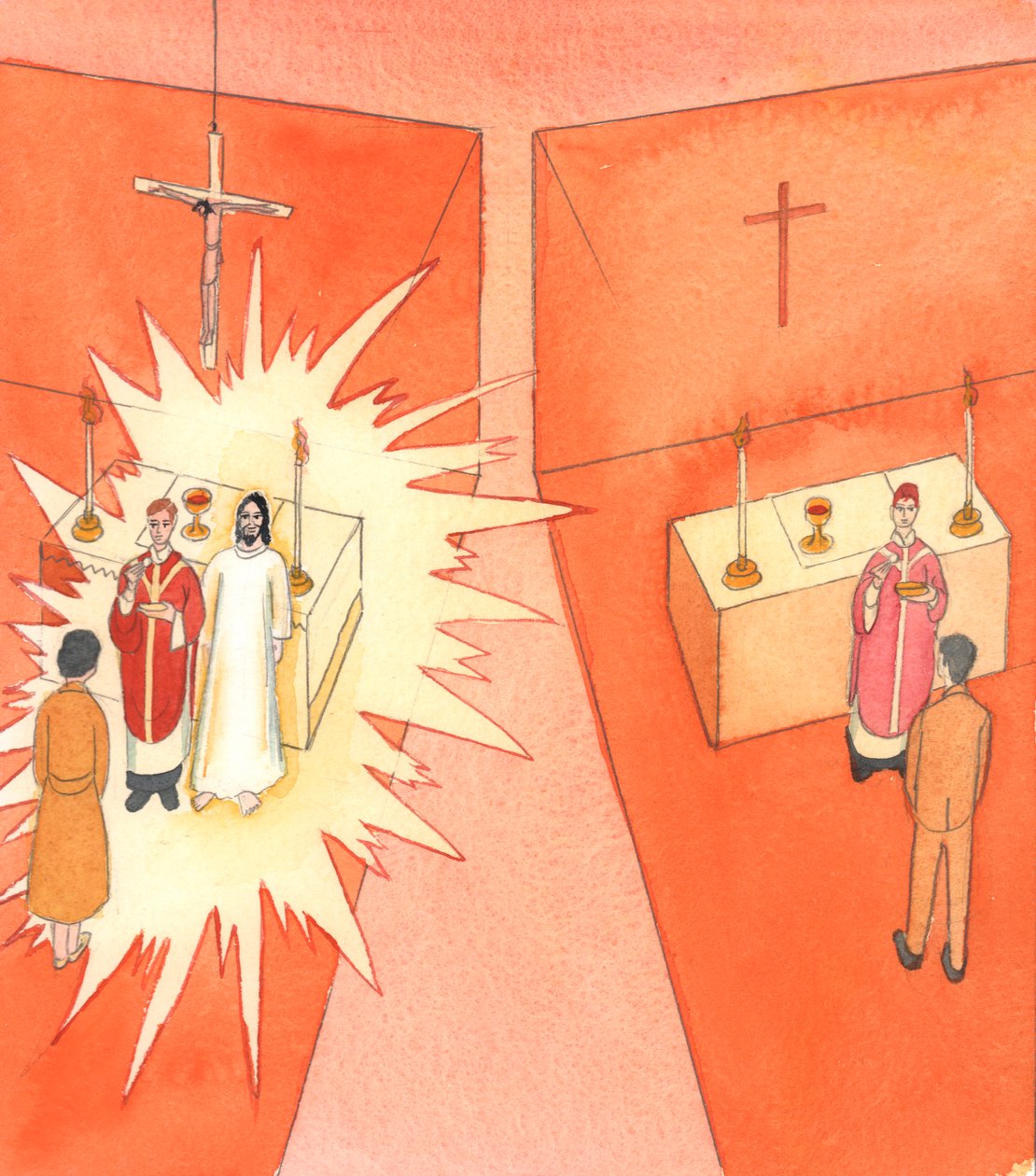 When the bread and wine are consecrated by a Catholic priest, they are ...